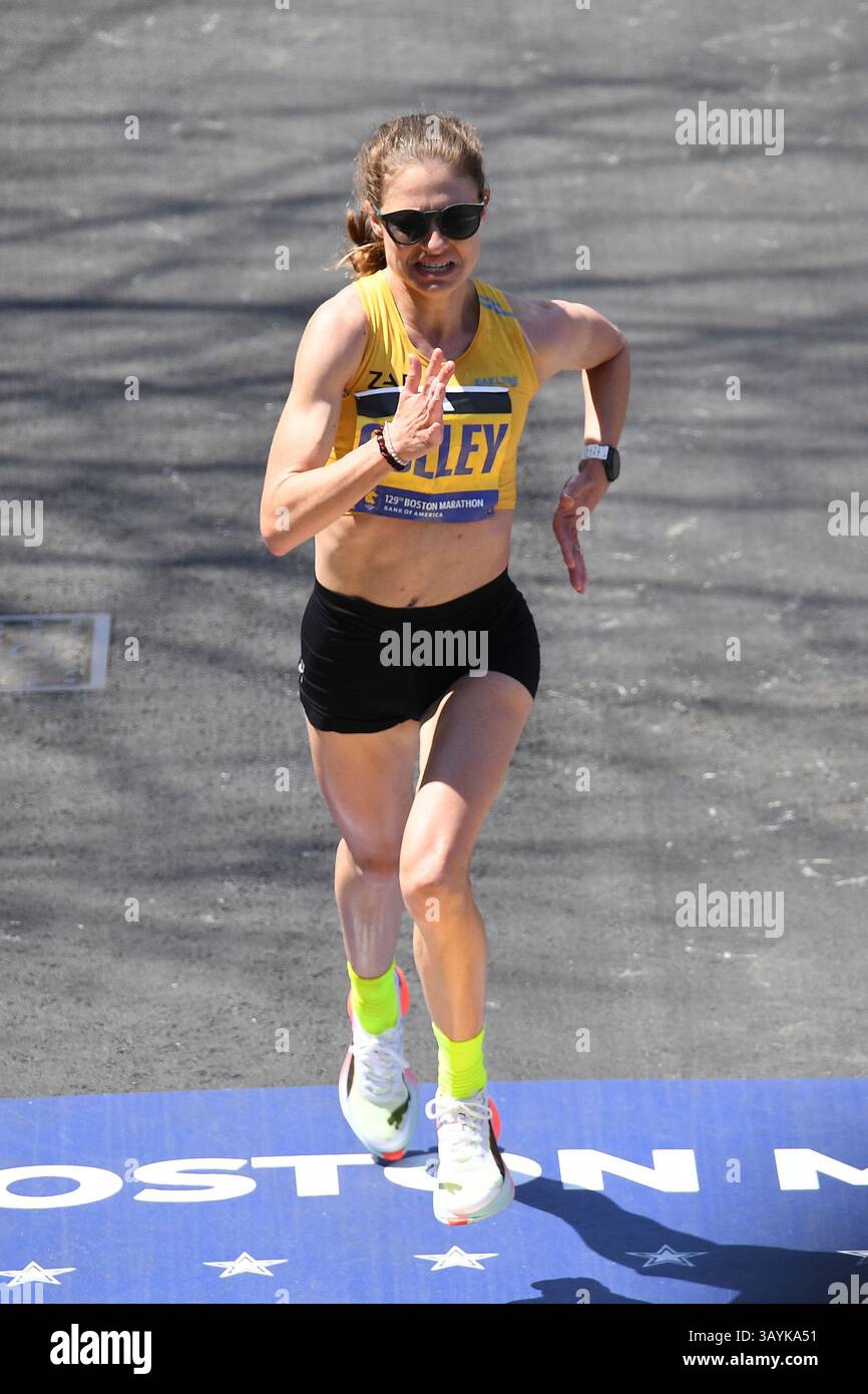 BOSTON, MA - APRIL 21: Tristin Colley of the United States crosses the ...