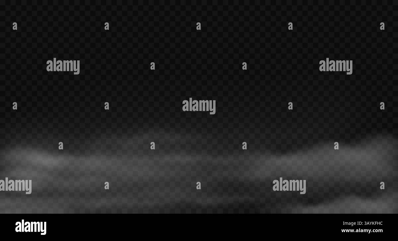 Spooky white smoke and fog background. Realistic ground haze isolated ...