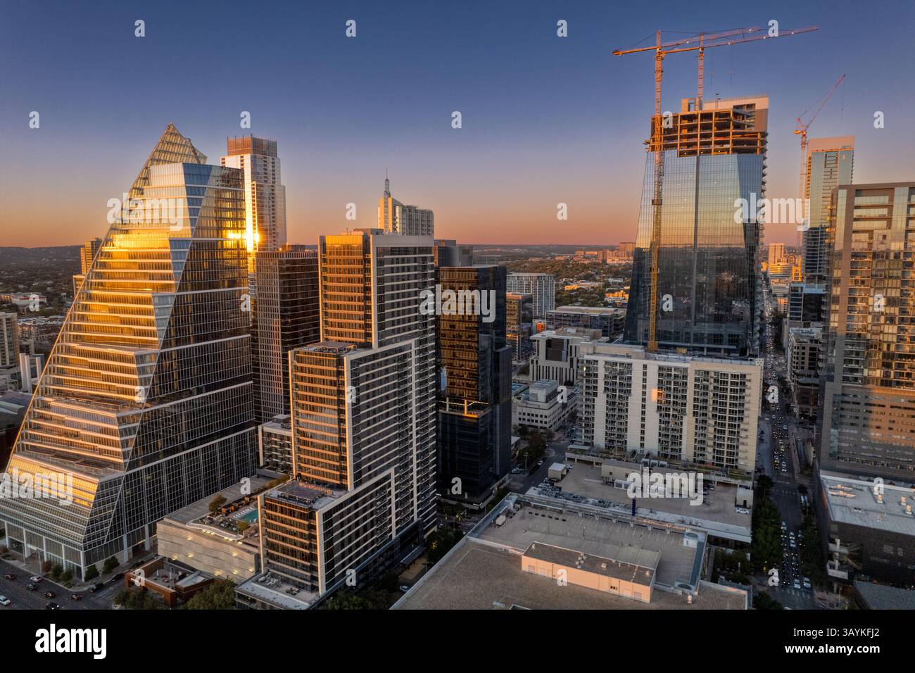 The Republic tower under construction in downtown Austin, Texasas seen ...