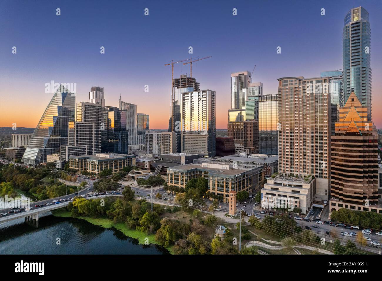 The Republic tower under construction in downtown Austin, Texasas seen ...