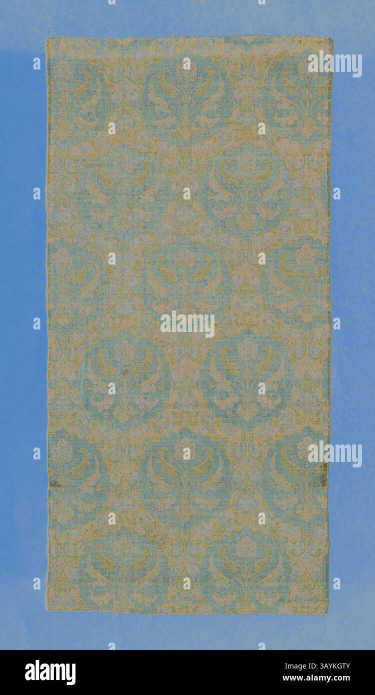An elegant textile featuring a sophisticated floral pattern in ...