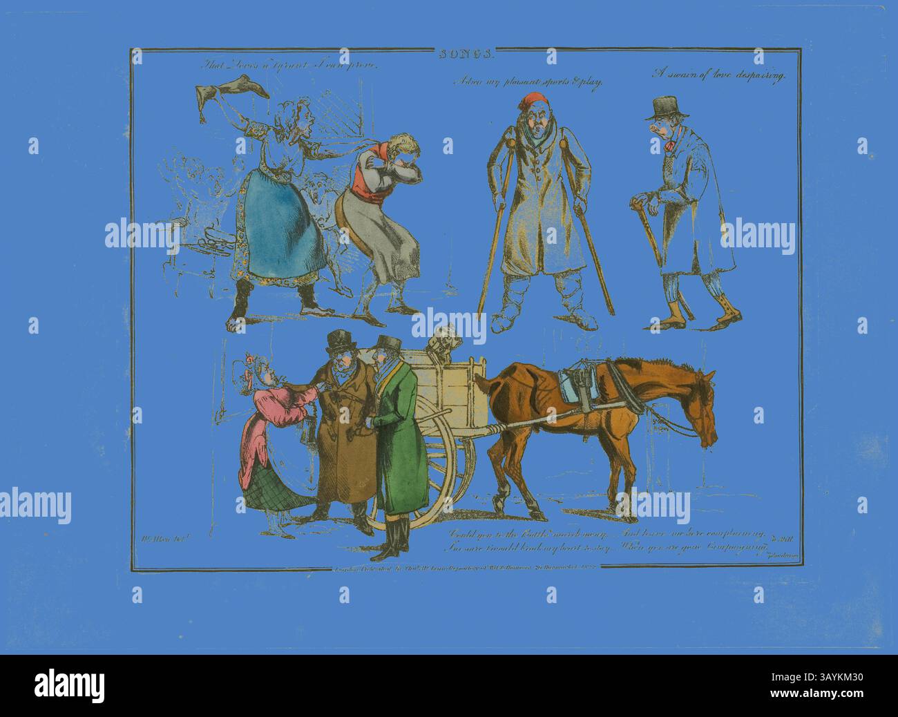 A lively scene depicting various characters engaged in humorous antics ...