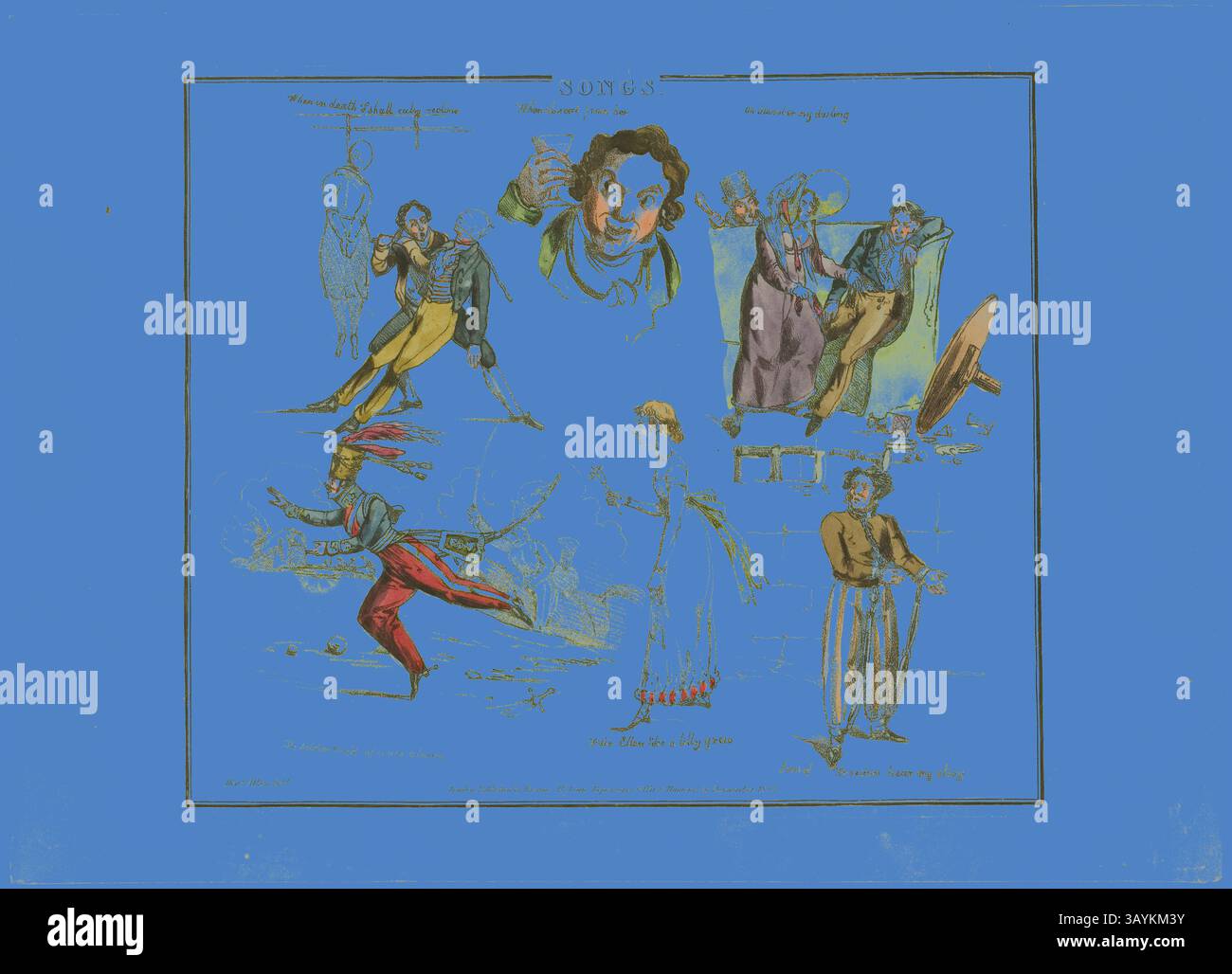 A vibrant collage featuring characters in various poses and expressions ...