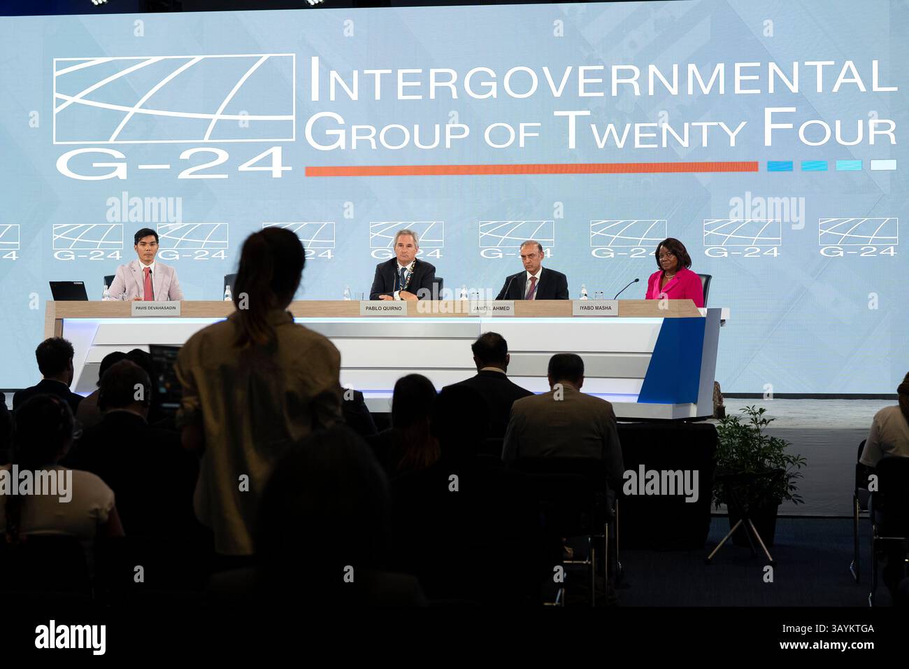 The G-24 holds their press conference after their meeting at the IMF ...