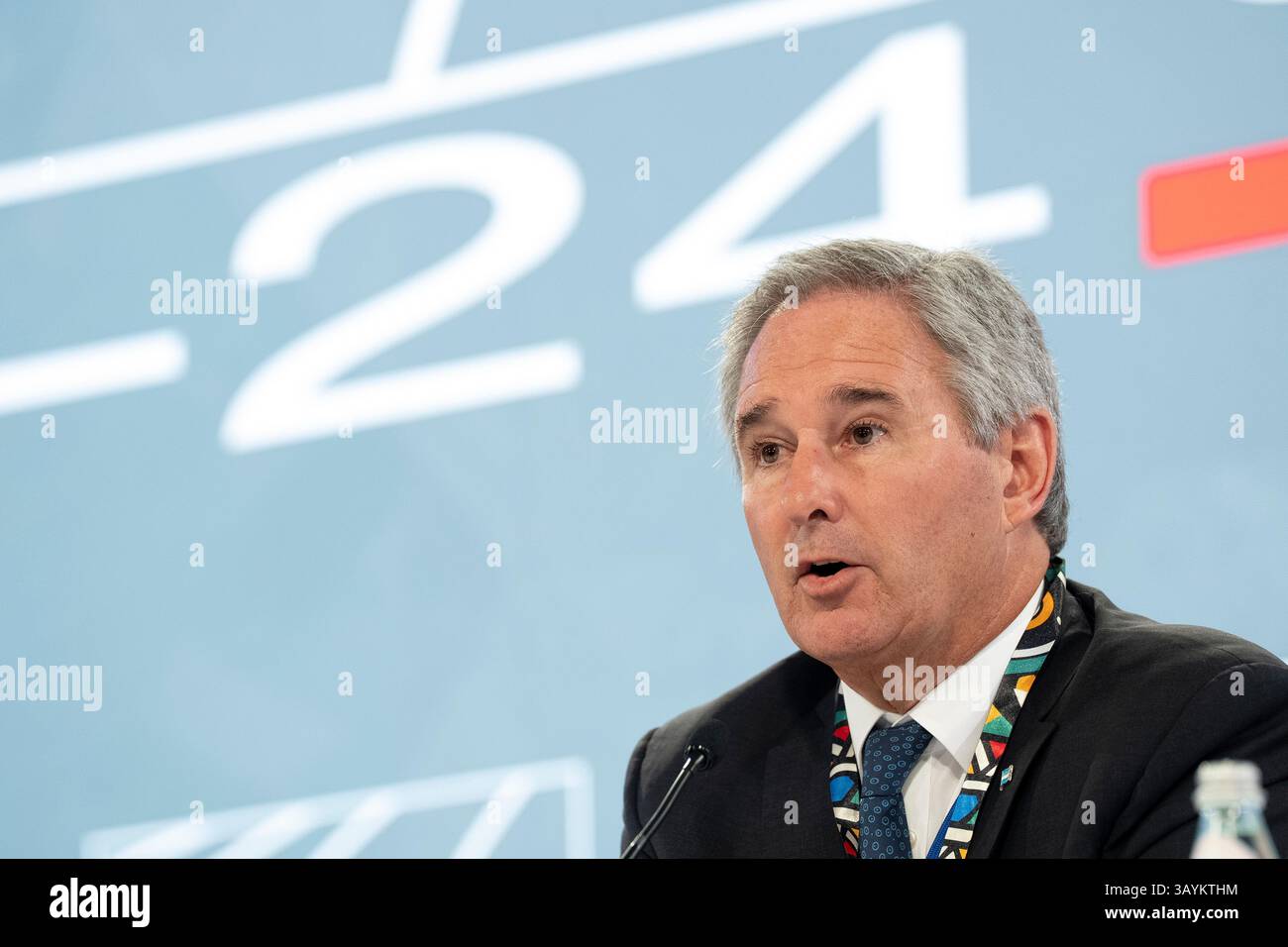 The G-24 holds their press conference after their meeting at the IMF ...