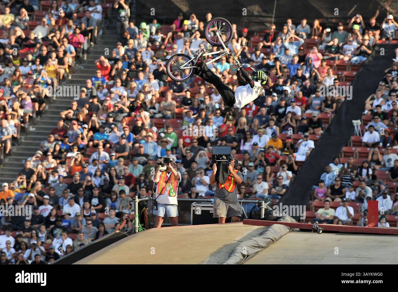 July 31, 2010 Los Angeles, CA..Andy Buckworth competes in the BMX ...