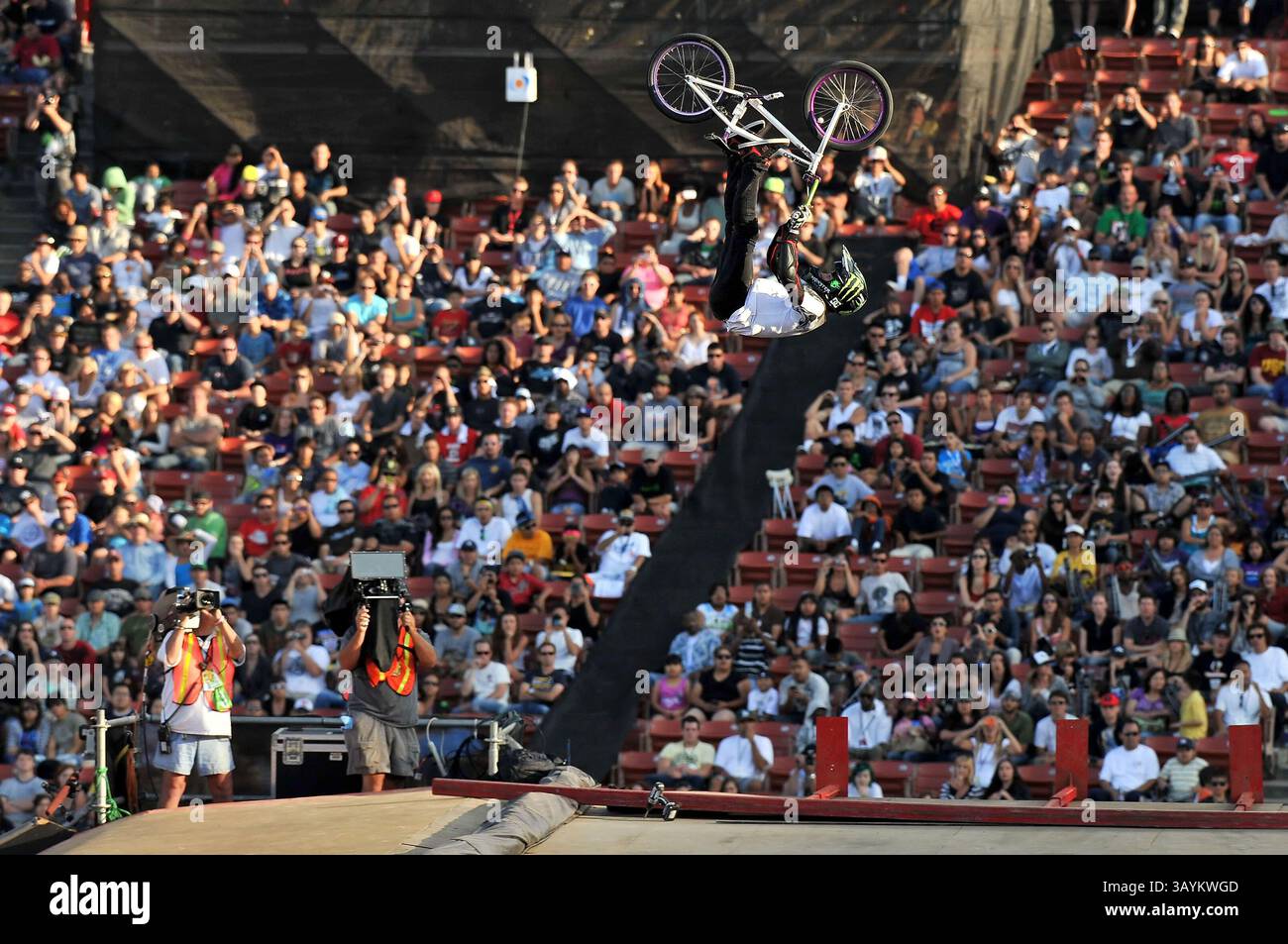 July 31, 2010 Los Angeles, CA..Andy Buckworth competes in the BMX ...