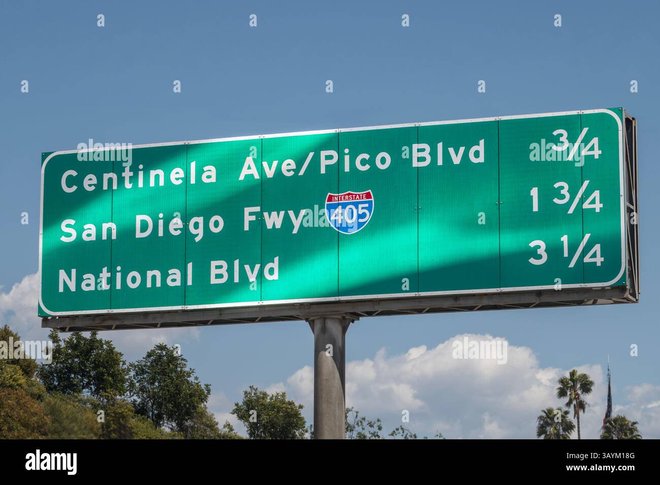 Centinela Ave, Pico Blvd, San Diego Fwy 405 and National Blvd freeway ...