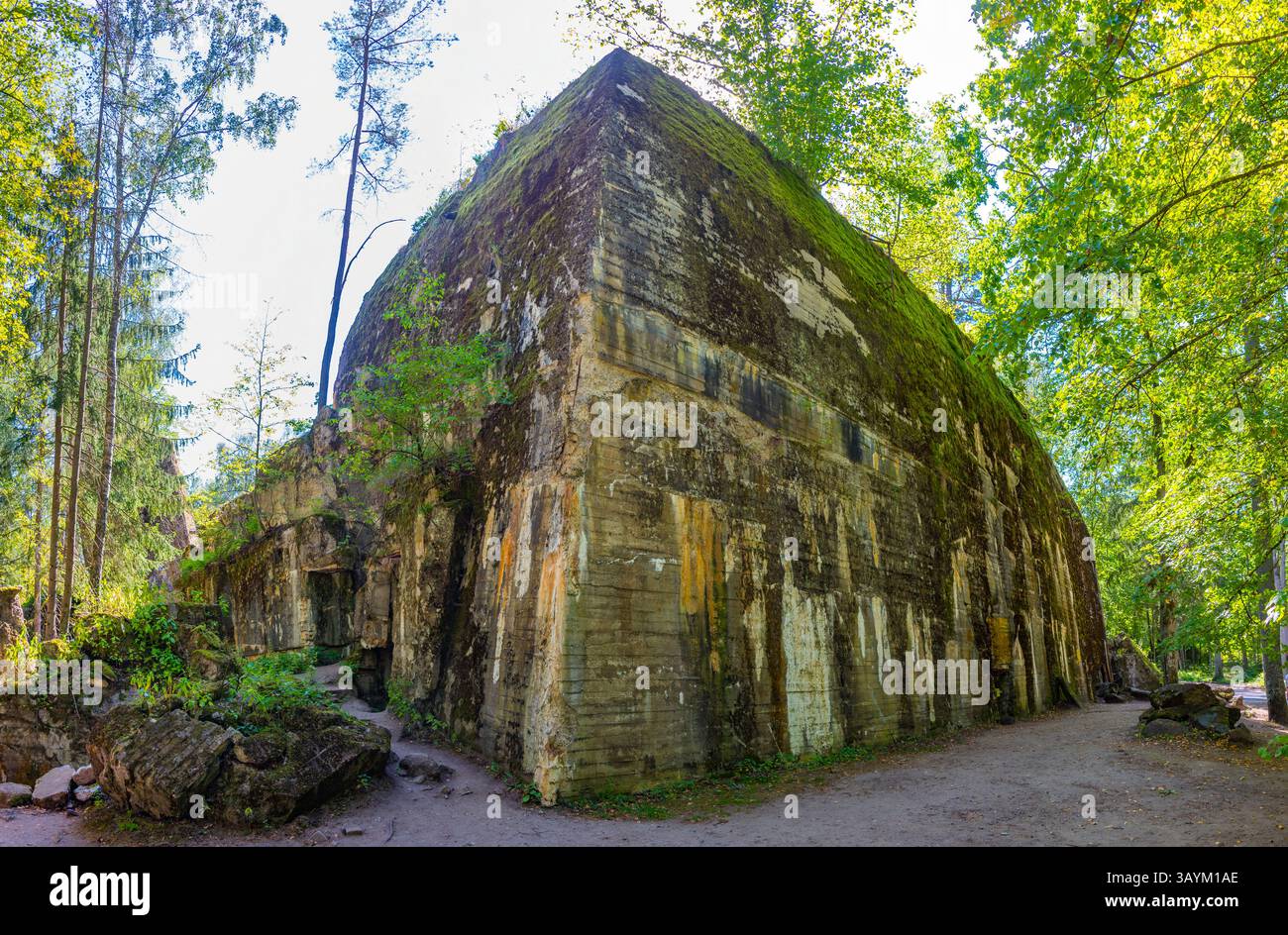 Ruins of wolfs lair bunkers used by Adolf Hitler during the second ...