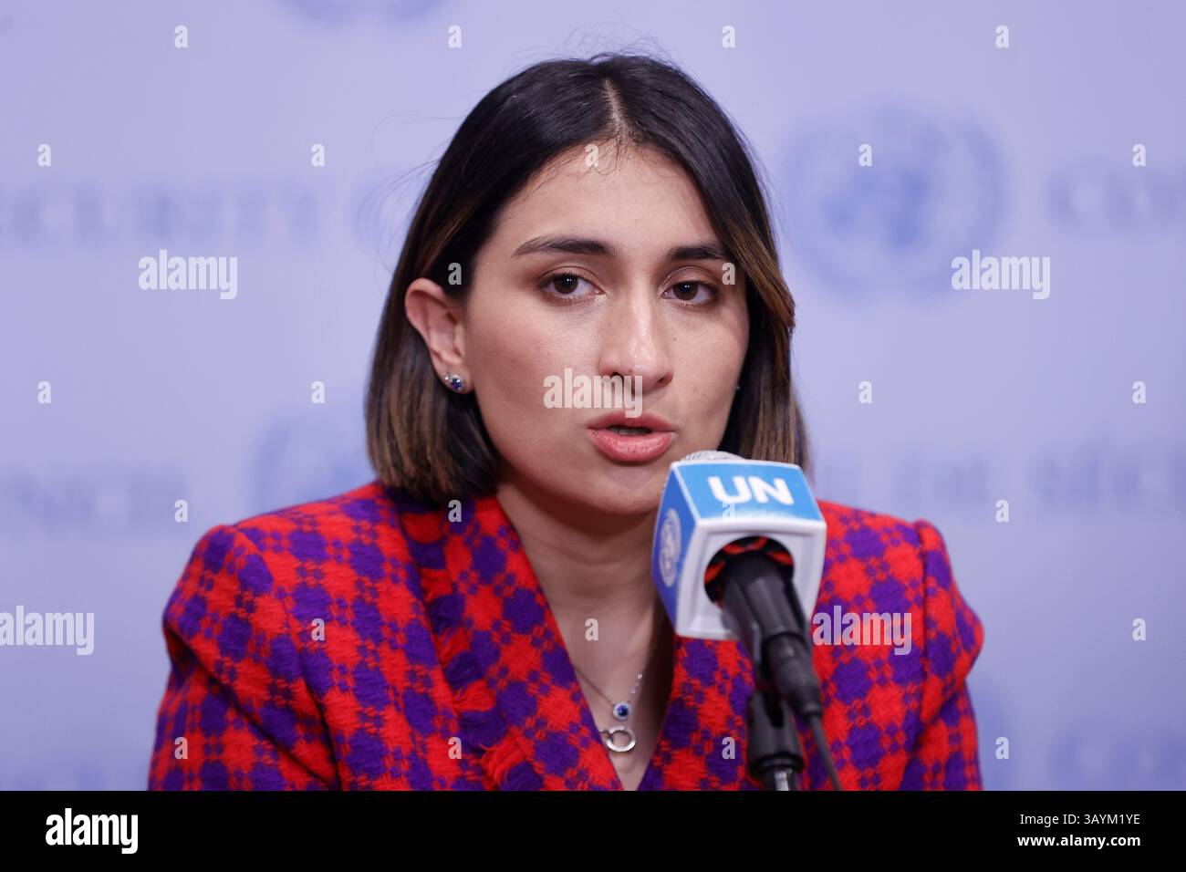 NEW YORK, NEW YORK - APRIL 22, 2025: Laura Camila Sarabia Torres ...