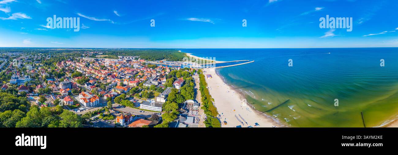 Panorama view of a beach at Ustka, Poland.IMAGE Stock Photo - Alamy