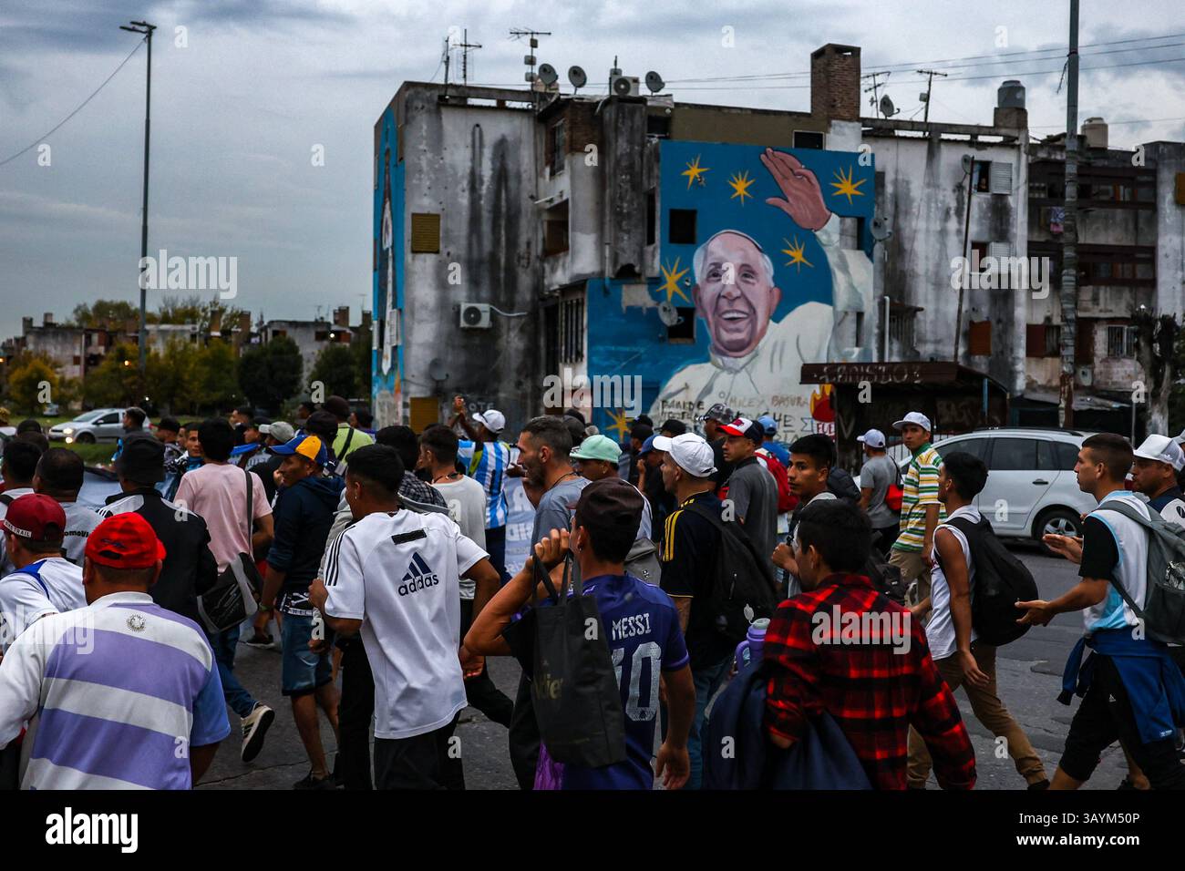 Buenos Aires, Argentina. 22nd Apr, 2025. Believers from the parish of ...