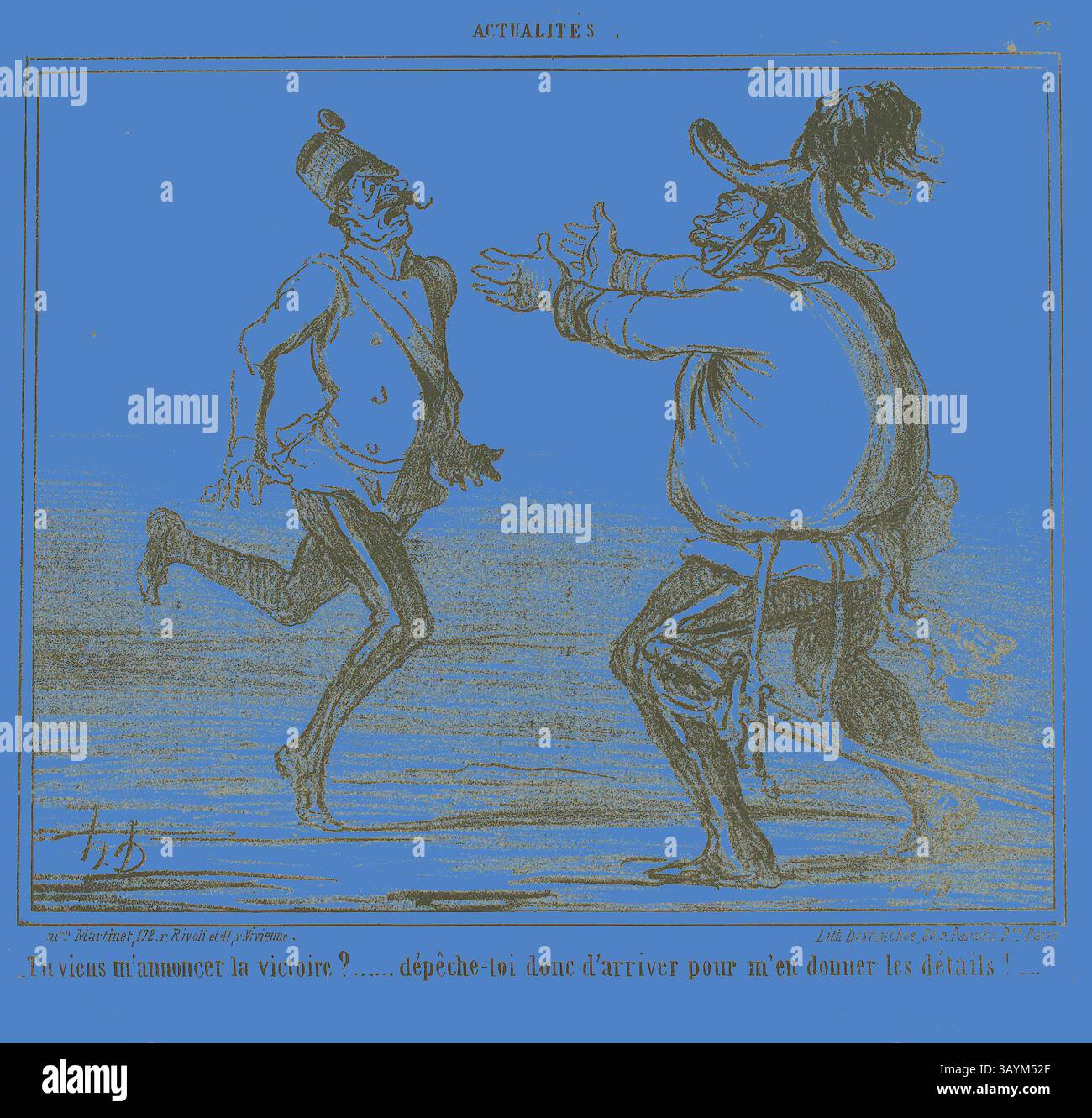 Two characters engage in an animated exchange, one appearing excited ...