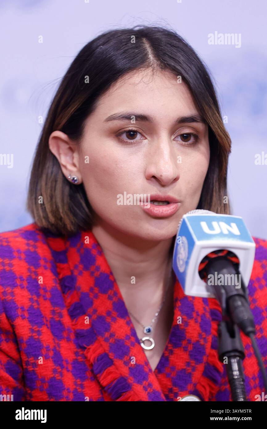NEW YORK, NEW YORK - APRIL 22, 2025: Laura Camila Sarabia Torres ...