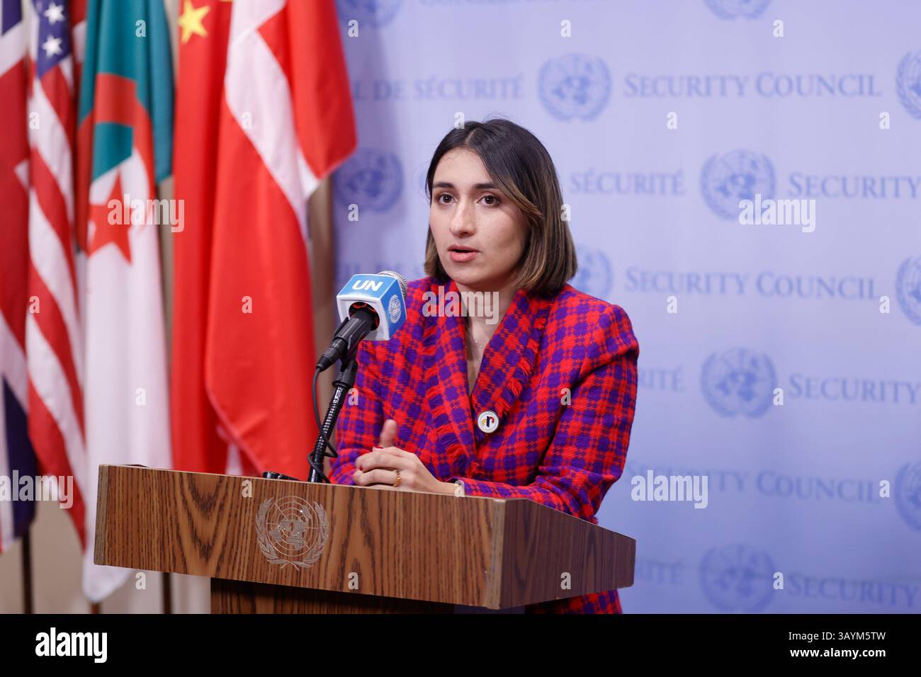 NEW YORK, NEW YORK - APRIL 22, 2025: Laura Camila Sarabia Torres ...