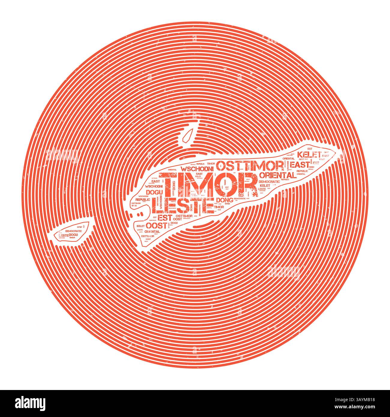 Timor-Leste Vector Image. Country round logo design. Timor-Leste poster ...