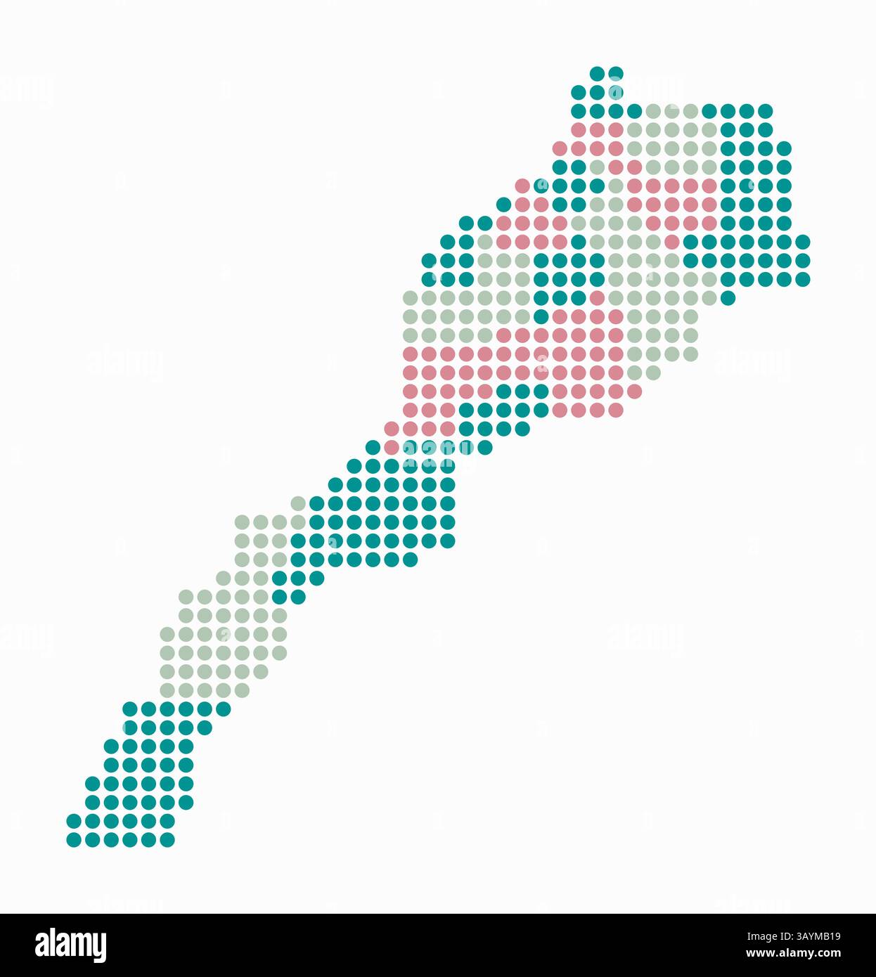 Morocco dotted map. Digital style map of the country on white ...