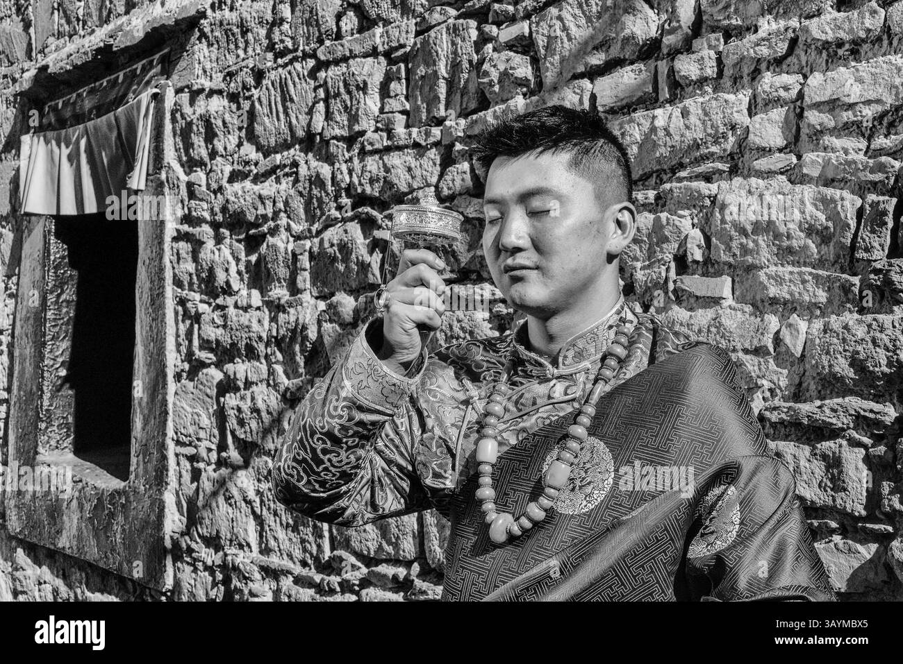 The act of spinning the wheel, known as mani khorlo, is a traditional ...