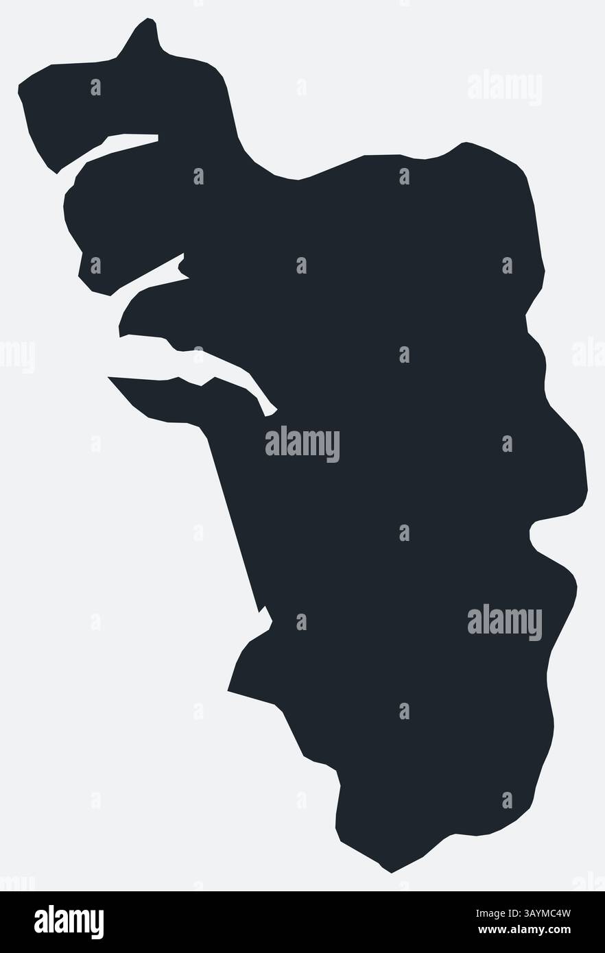 Goa map. Just a simple border map. Shape of the state. Flat blank Goa ...