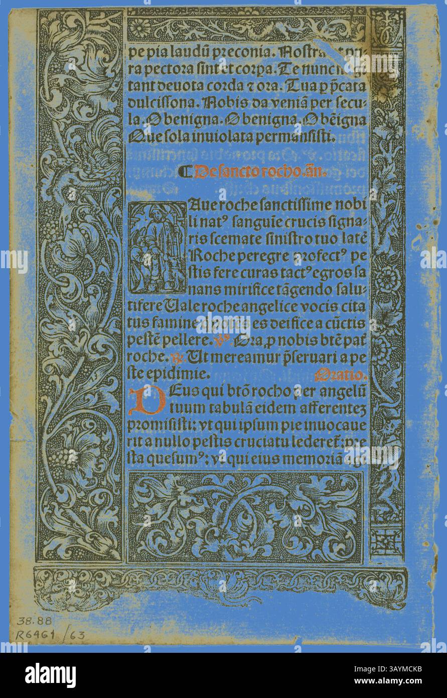 An ornate page featuring intricate illustrations and decorative borders ...