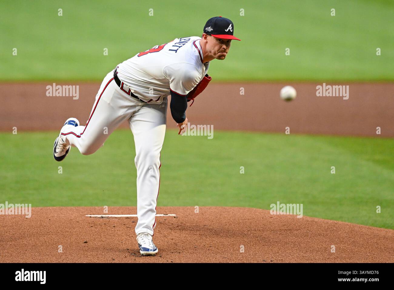 ATLANTA, GA – APRIL 22: Atlanta pitcher Scott Blewett (63) throws a ...