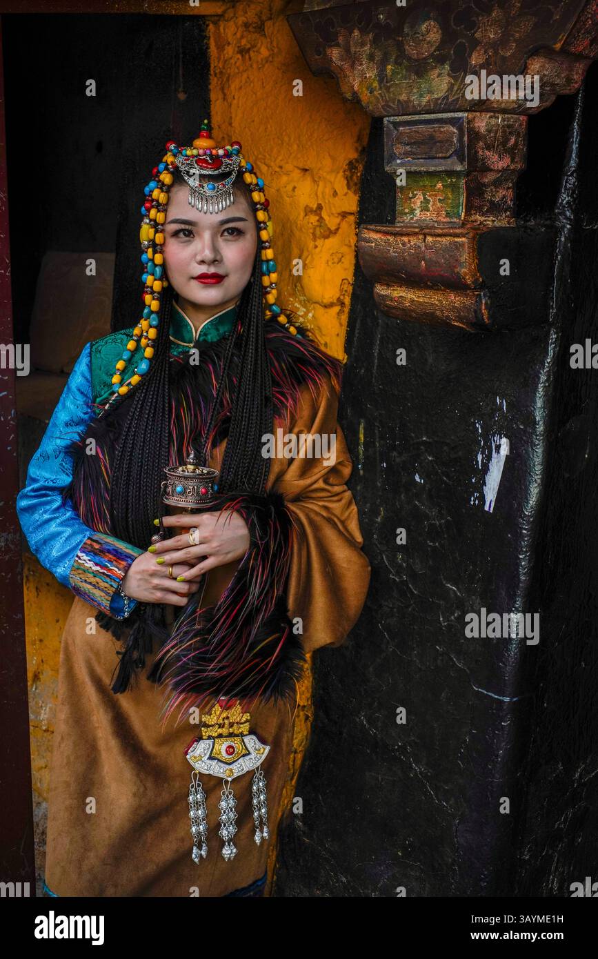 The act of spinning the wheel, known as mani khorlo, is a traditional ...