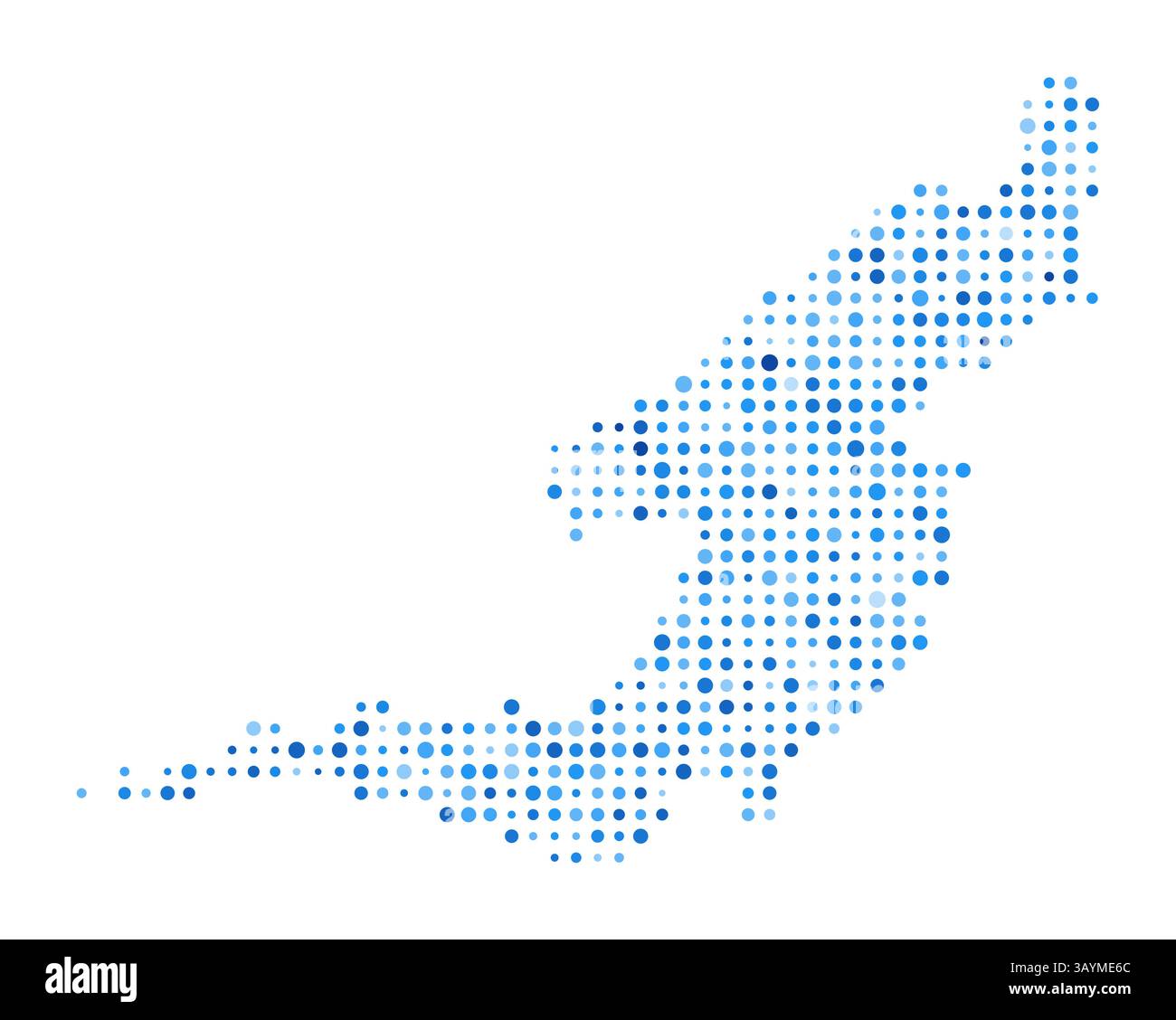 Bequia Dot Map. Island Digital Style Shape. Bequia vector image. Island ...