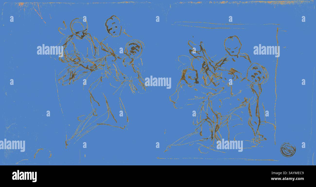 Dynamic figures are depicted in expressive poses, capturing a sense of ...