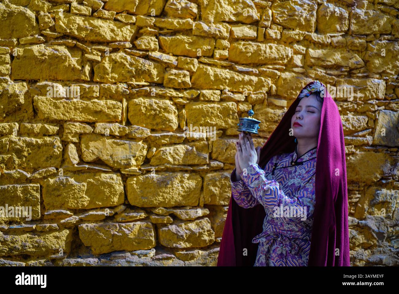 The act of spinning the wheel, known as mani khorlo, is a traditional ...