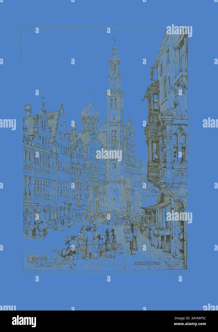 A bustling historic square filled with people, featuring majestic ...