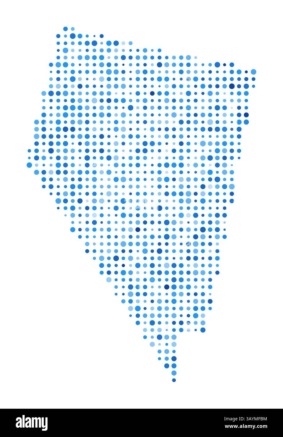 Nevada Dot Map. US State Digital Style Shape. Nevada vector image. US ...