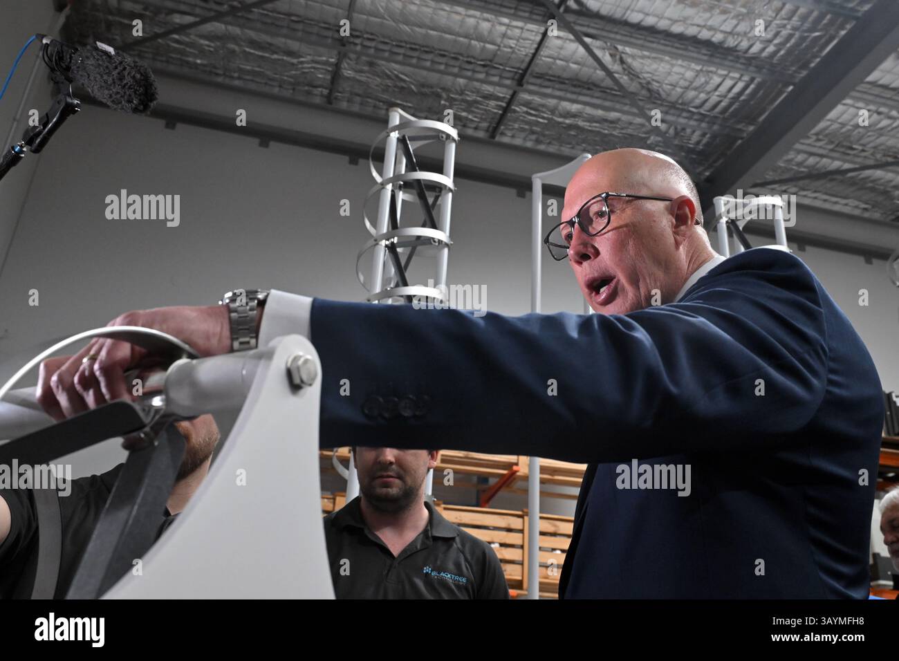 Leader of the Opposition Peter Dutton visits a defence manufacturing ...