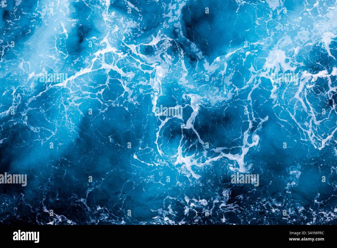 Ocean surface background. Top view of breathtaking foamy water Stock ...