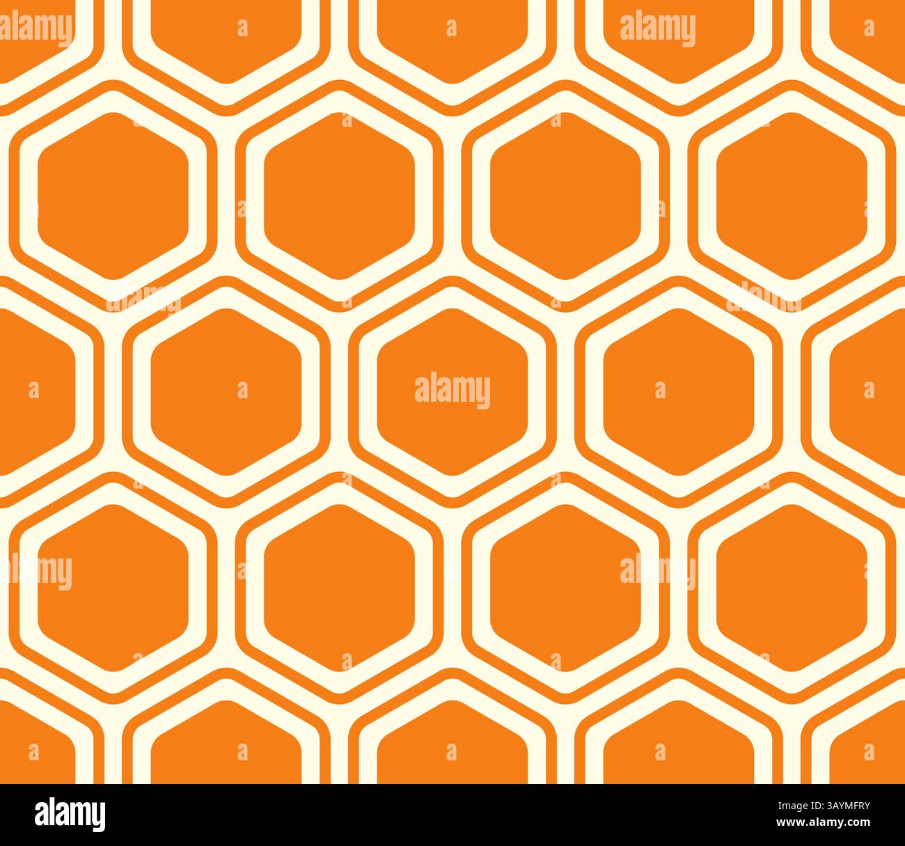 Hexagonal pattern background. Bold rounded hexagons mosaic pattern with inner solid cells ...