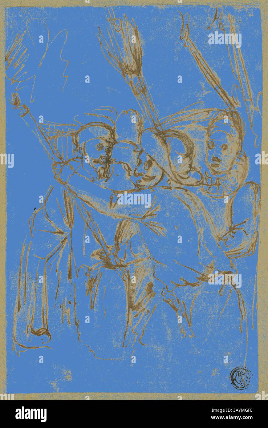 Intertwined amidst gestural strokes hi-res stock photography and images ...