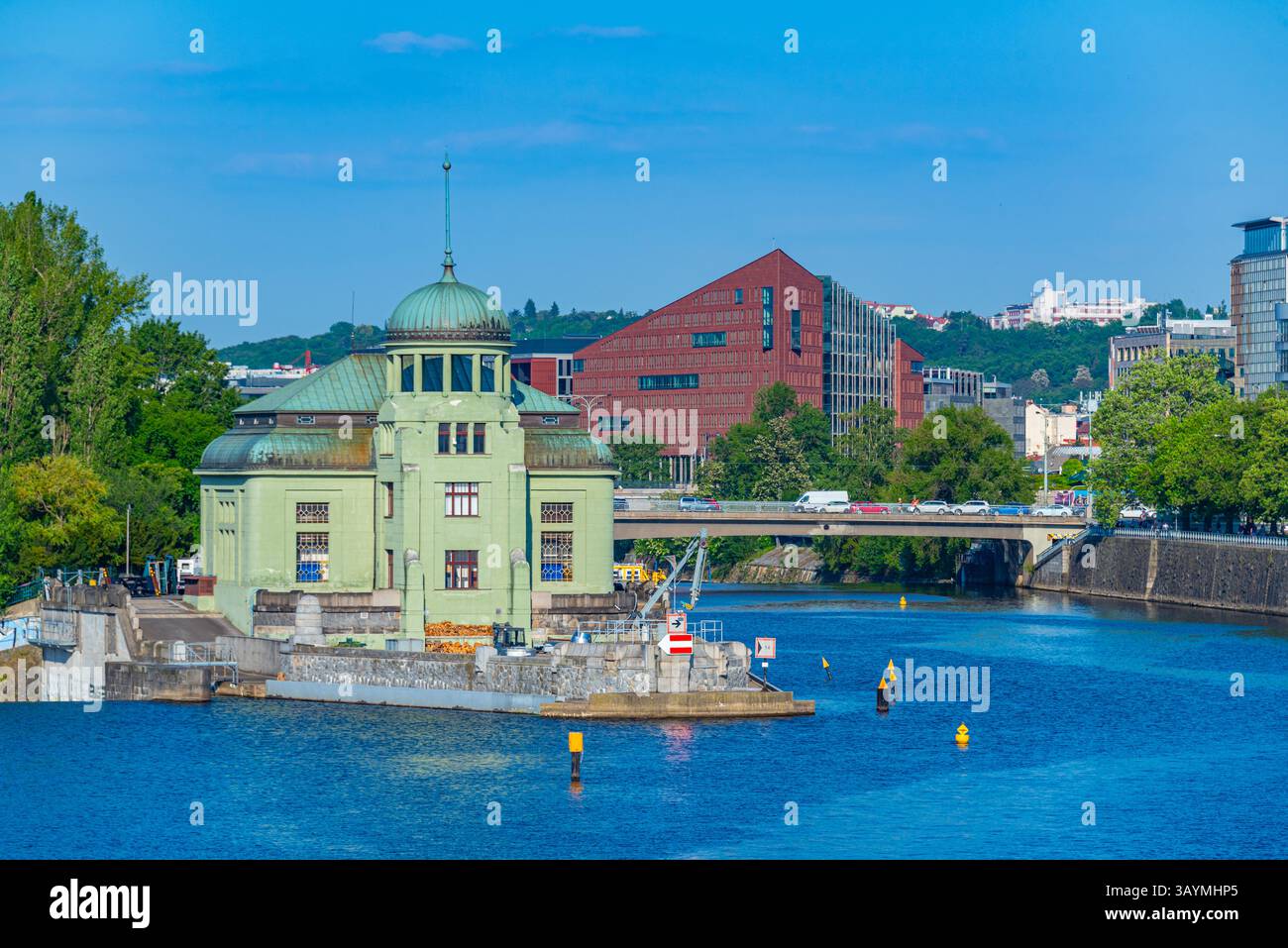 Hydro power plant at Stvanice, Prague, Czech republic.IMAGE Stock Photo ...