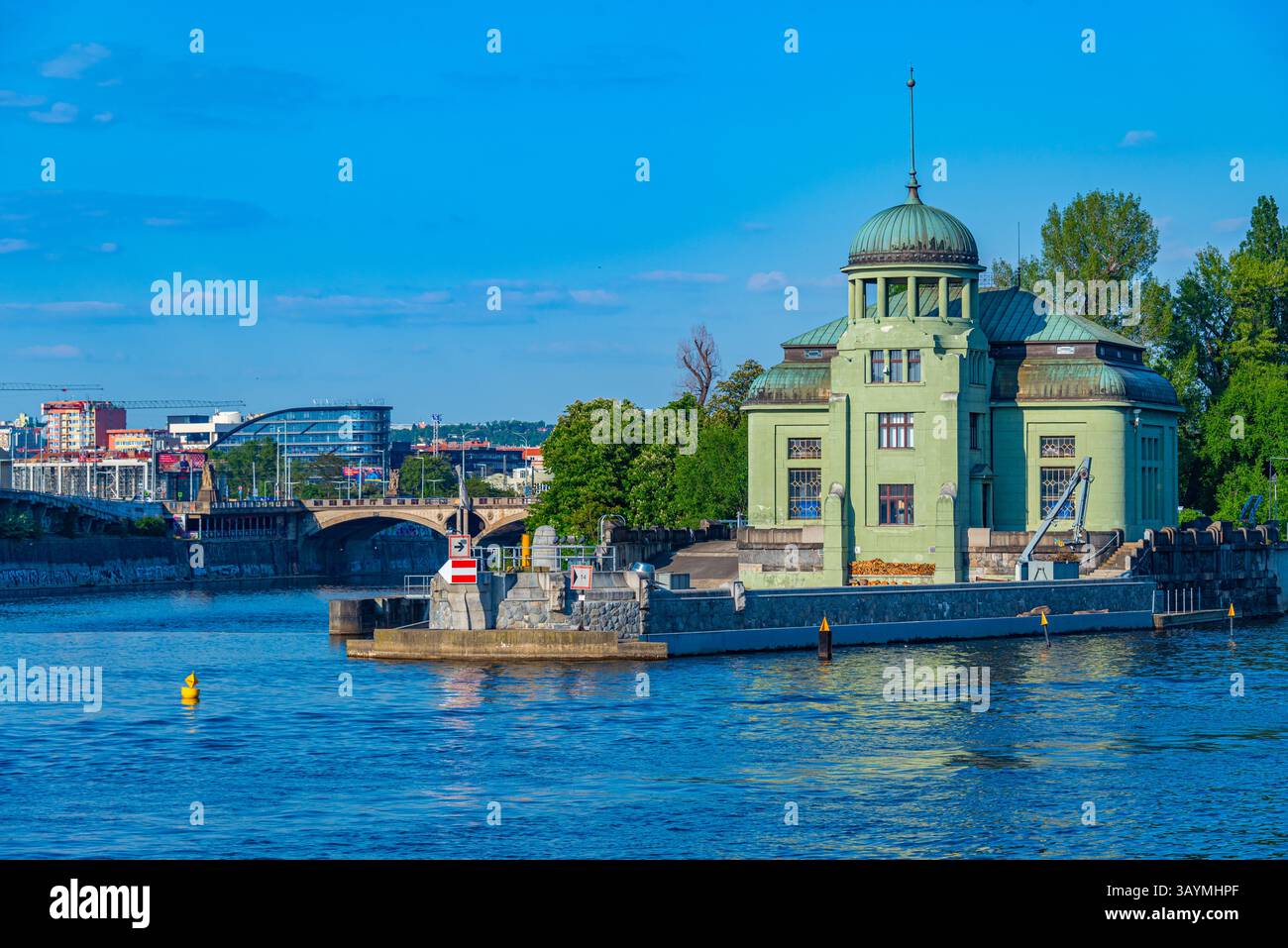 Hydro power plant at Stvanice, Prague, Czech republic.IMAGE Stock Photo ...