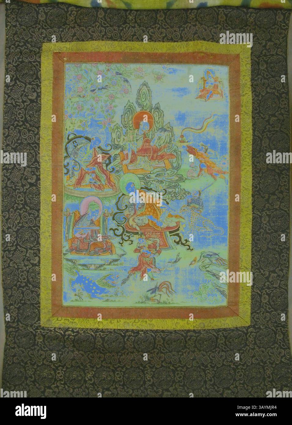 Artwork depicts various deities in serene poses hi-res stock ...