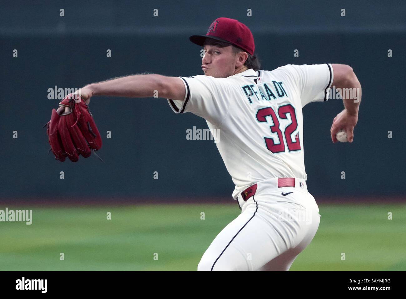 Arizona Diamondbacks pitcher Brandon Pfaadt throws against the Tampa Bay Rays in the first ...
