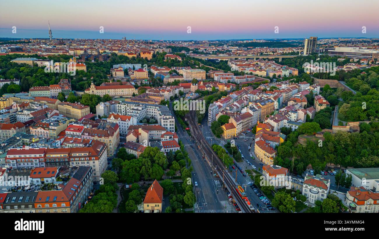 Panorama view of Nusle in Prague, Czech republic.IMAGE Stock Photo - Alamy