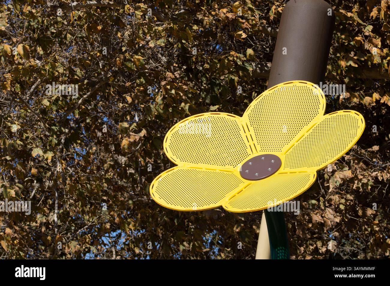 large flower decoration at playground Stock Photo - Alamy