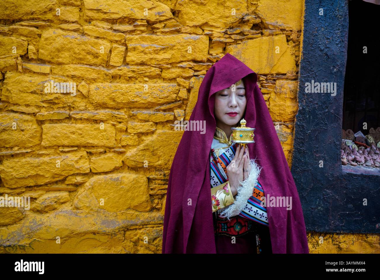 The act of spinning the wheel, known as mani khorlo, is a traditional ...