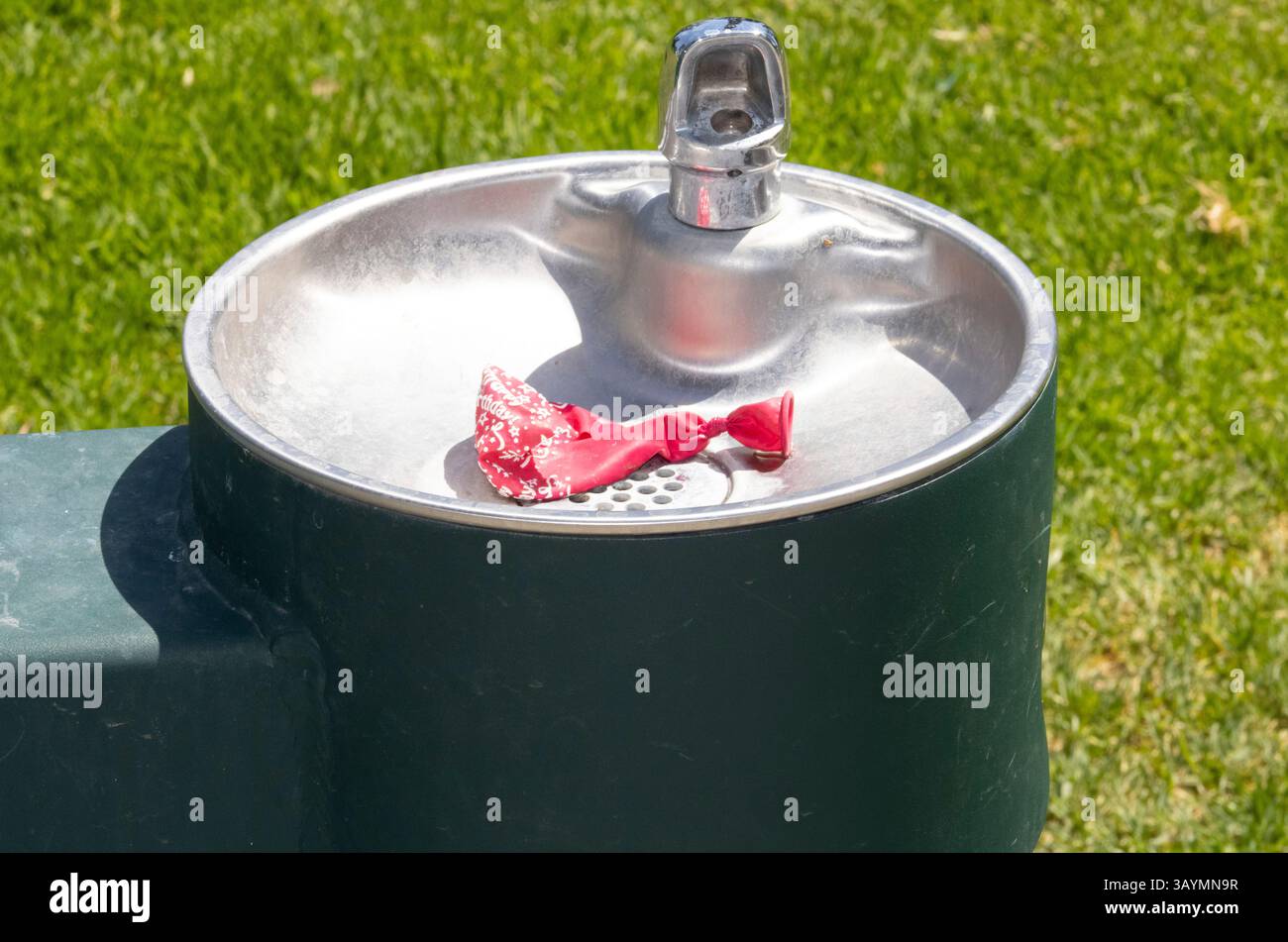 pink balloon plastic deflated remnants Stock Photo - Alamy