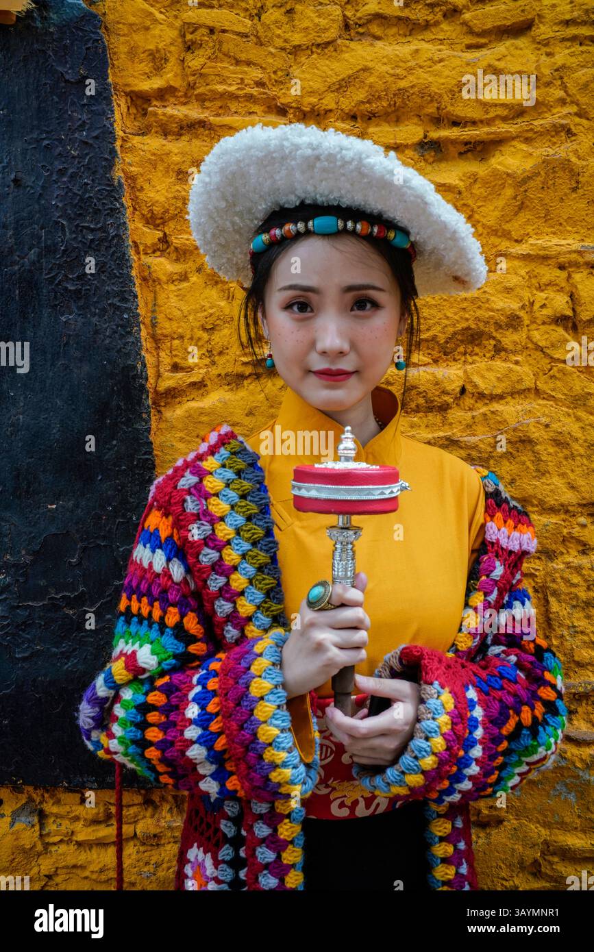 The act of spinning the wheel, known as mani khorlo, is a traditional ...