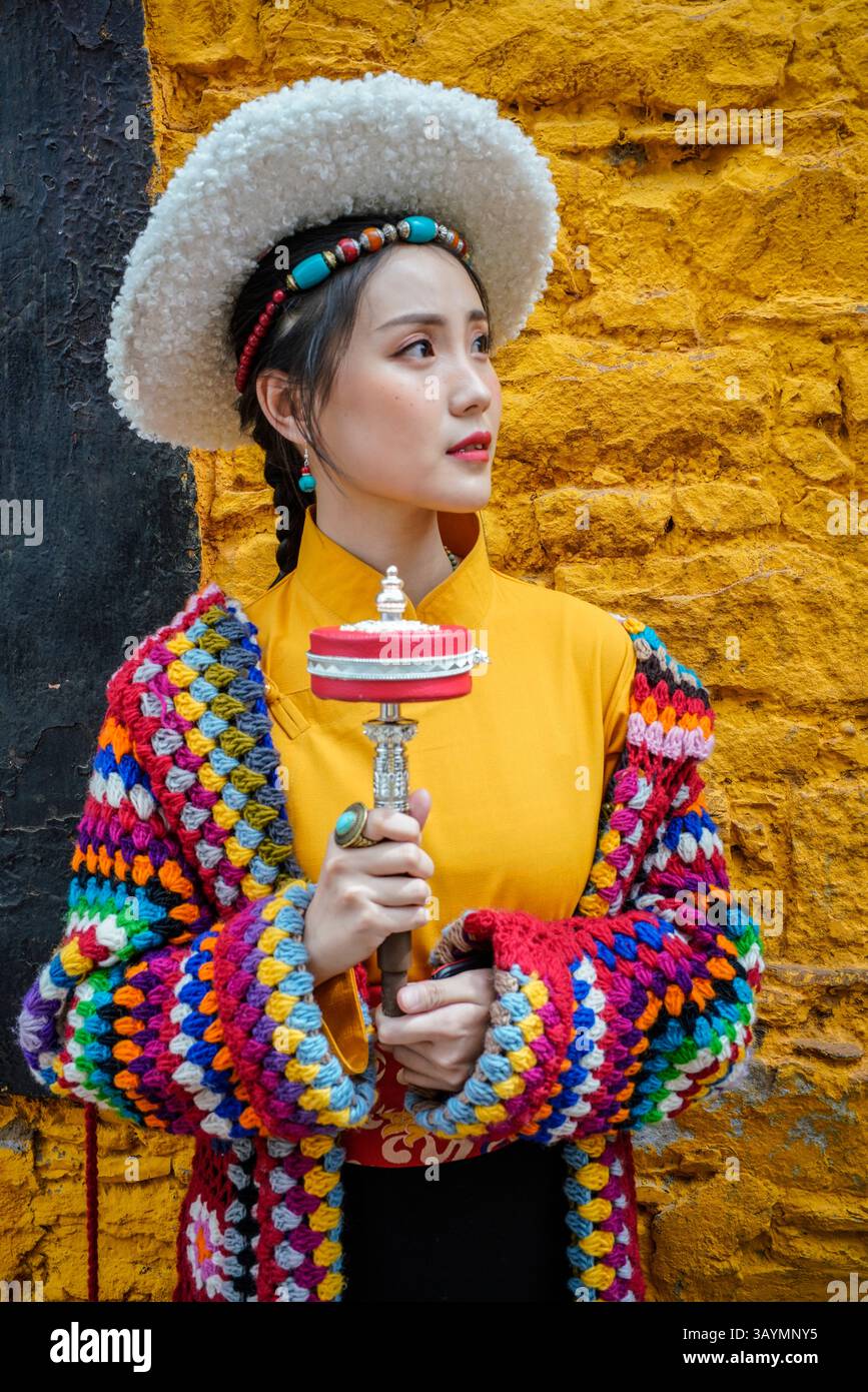 The act of spinning the wheel, known as mani khorlo, is a traditional ...