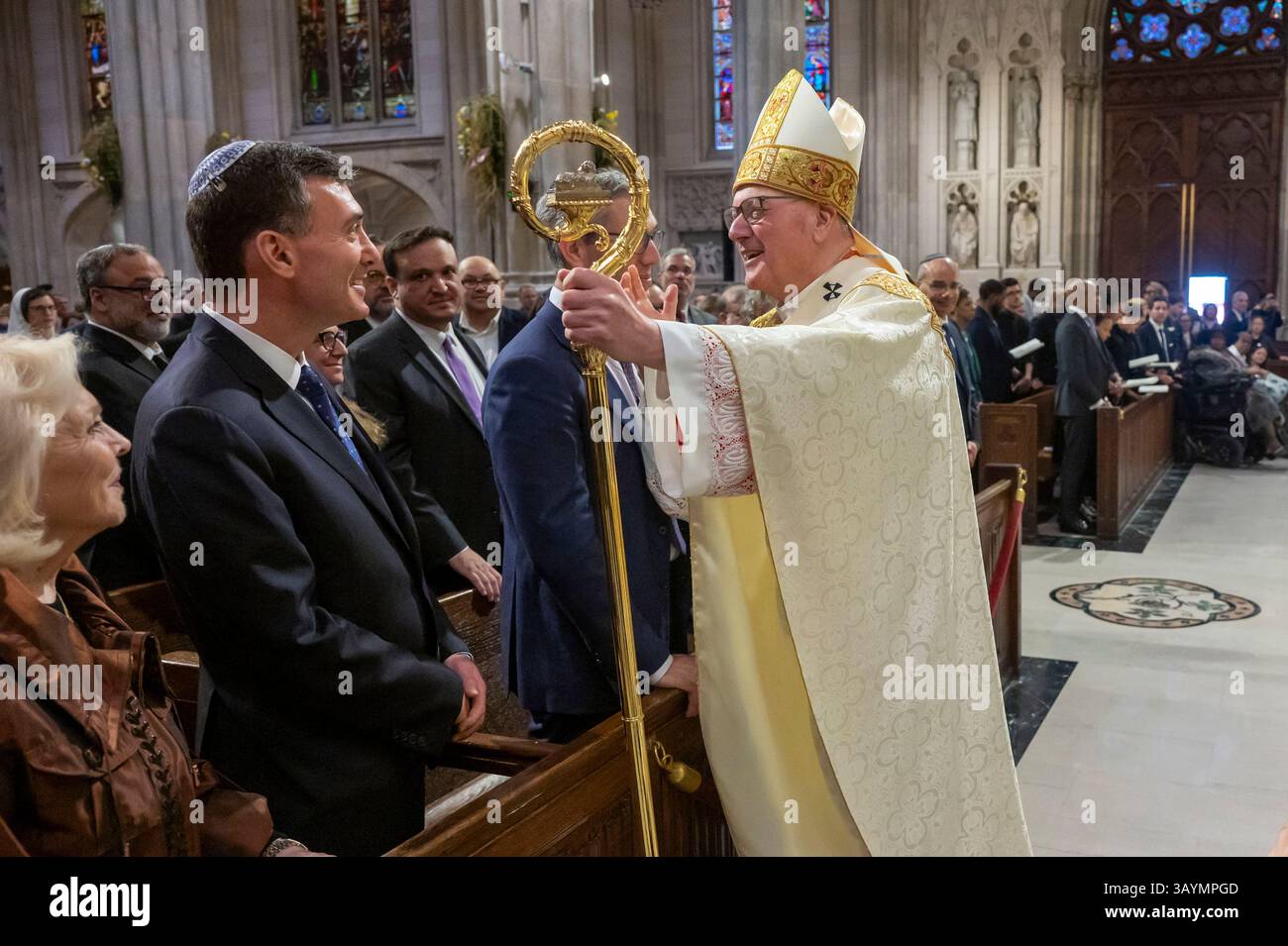 New York, New York, USA. 23rd Apr, 2025. (new) cardinal timothy dolan ...