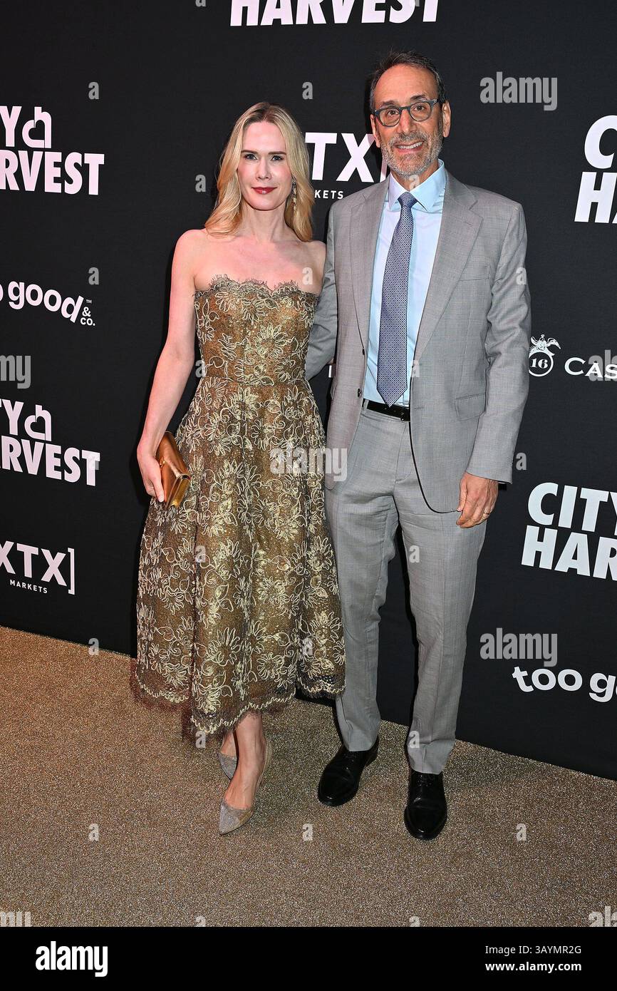 Stephanie March and Dan Benton attend The City Harvest presents The 2025 Gala: Carnaval on April ...