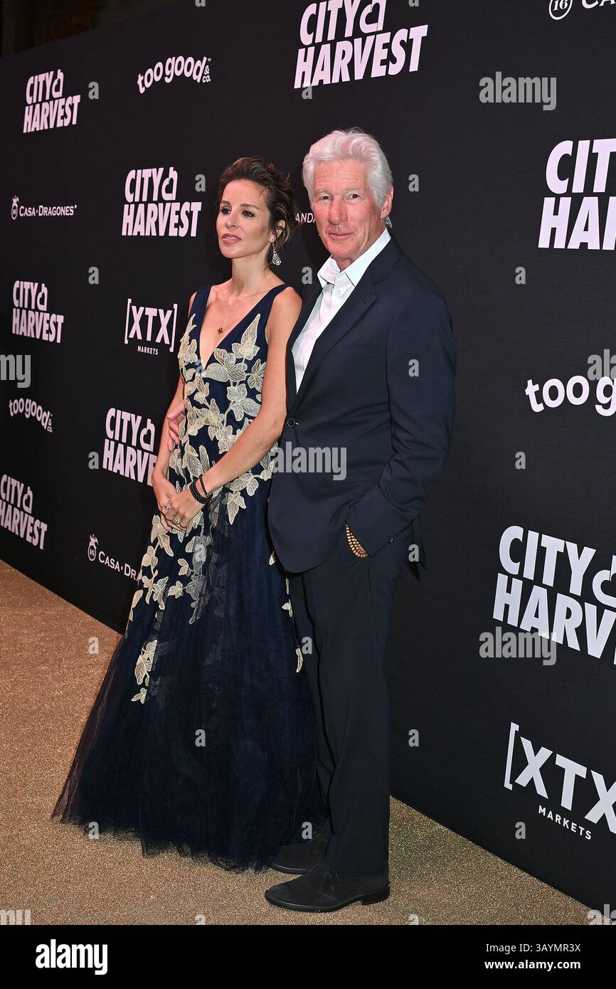 Homer Gere, Alejandra Gere amd Richard Gere attend The City Harvest ...