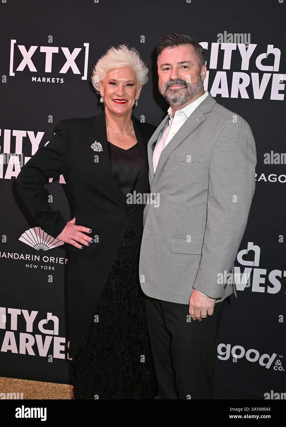 Anne Burrell and Stuart Claxton attends The City Harvest presents The ...