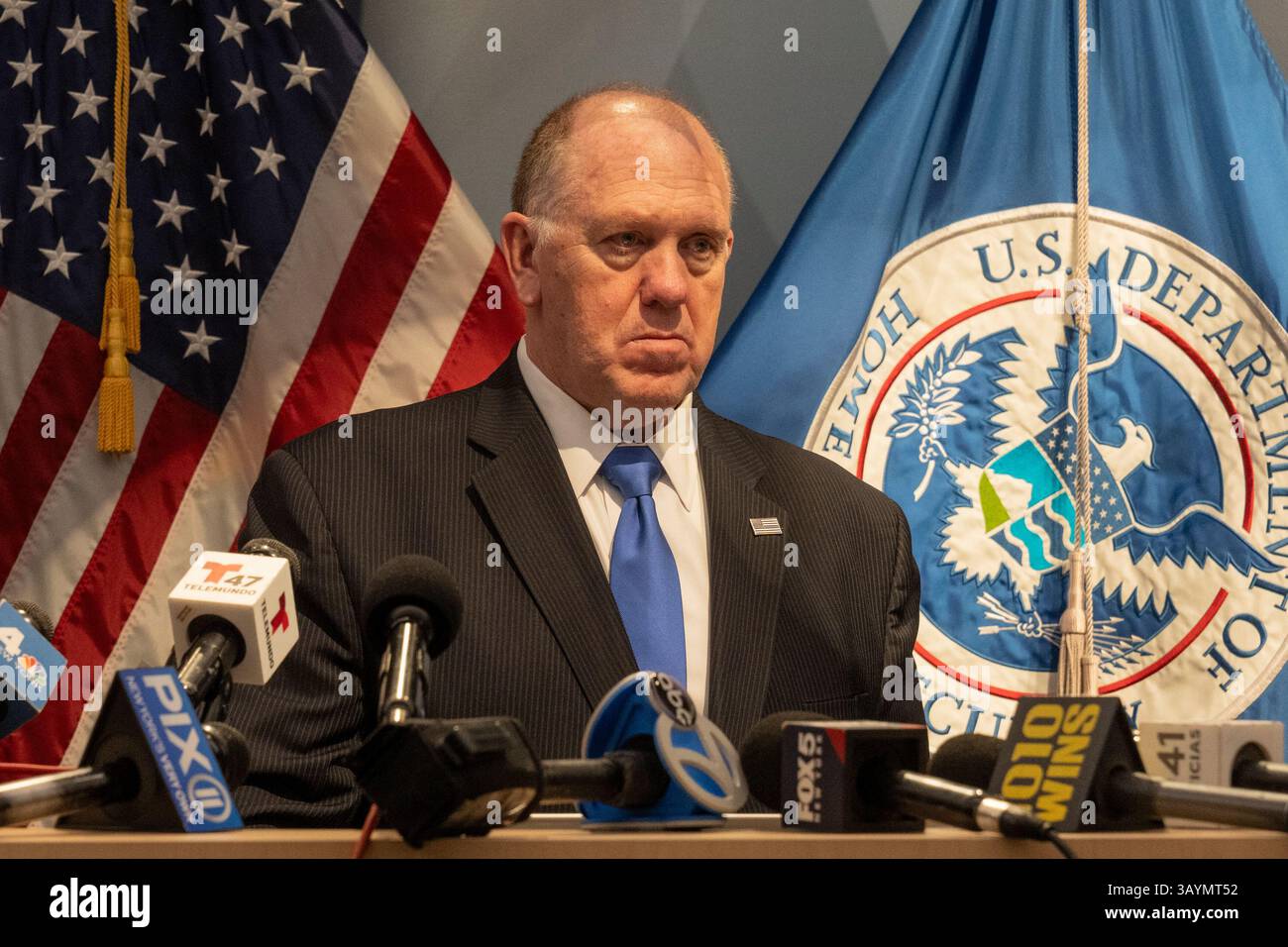New York, USA. 23rd Apr, 2025. Tom Homan, 'Border Czar' speaks during ...